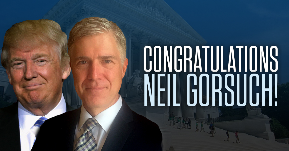 Congratulations Neil Gorsuch Nrcc