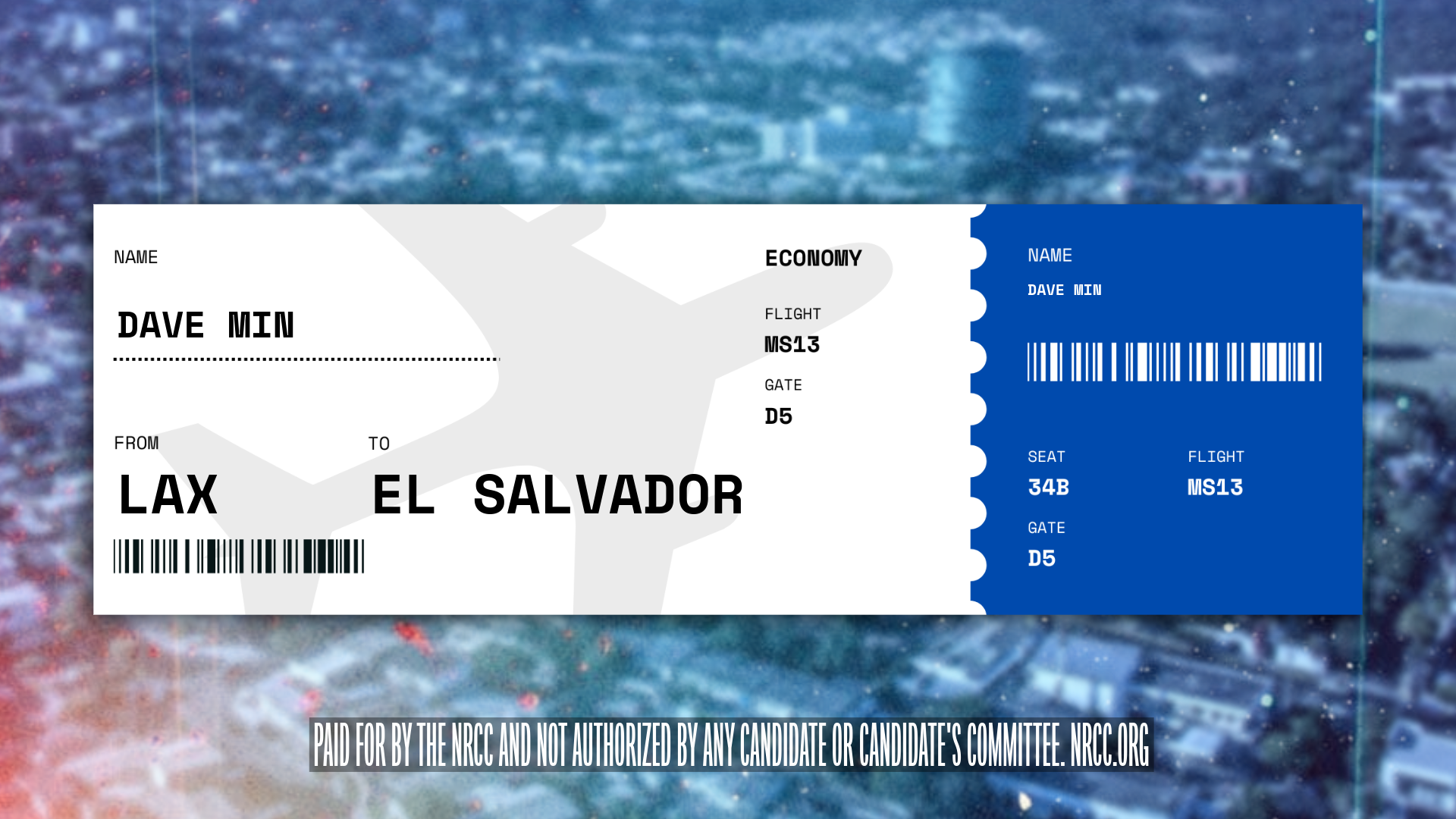 NRCC Launches Paid Digital Ad with El Salvador Plane Tickets for Dave ...